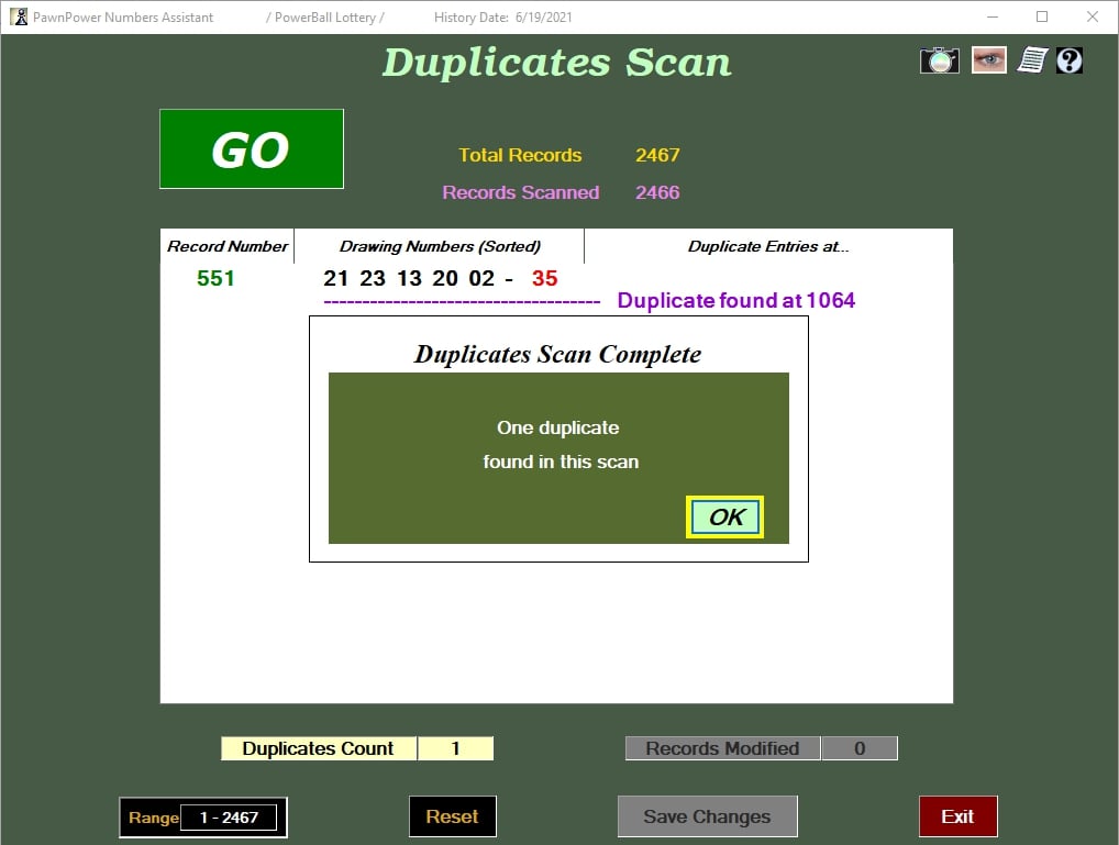 Powerball Numbers Assistant / Screen-Shots