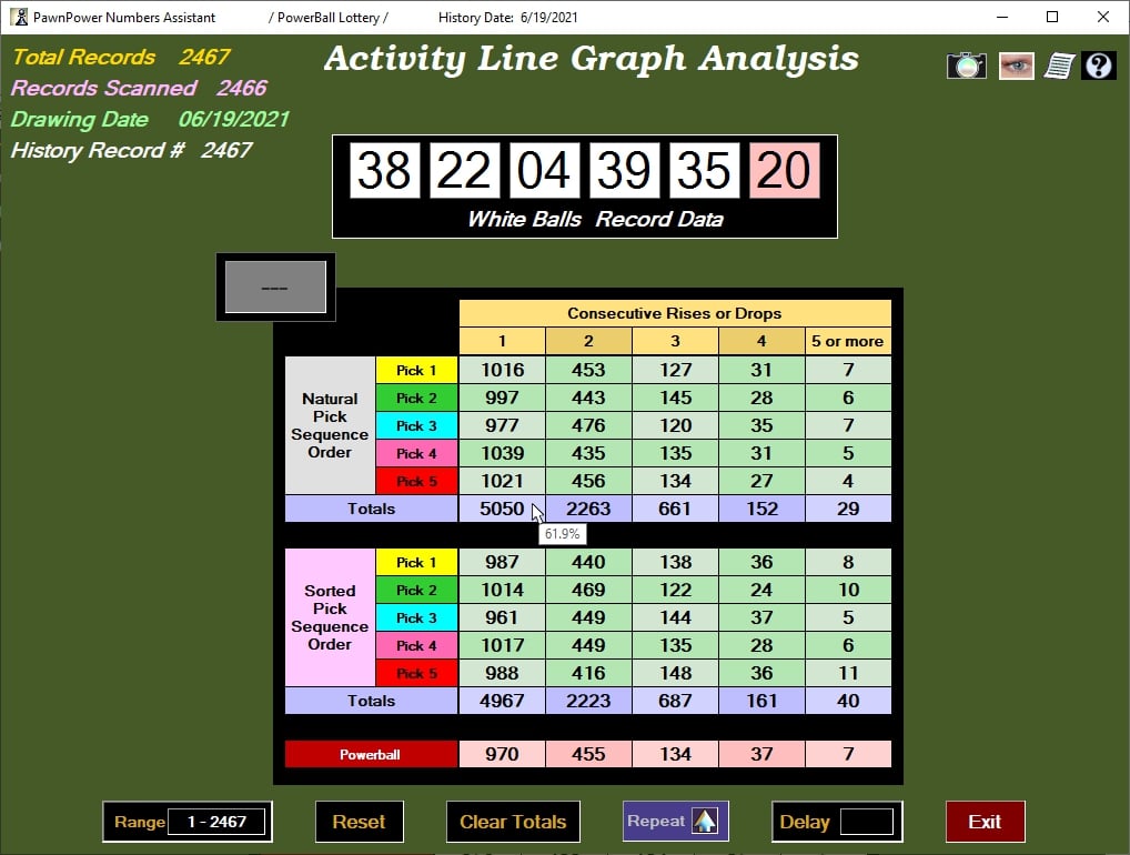 Powerball Numbers Assistant / Screen Shots
