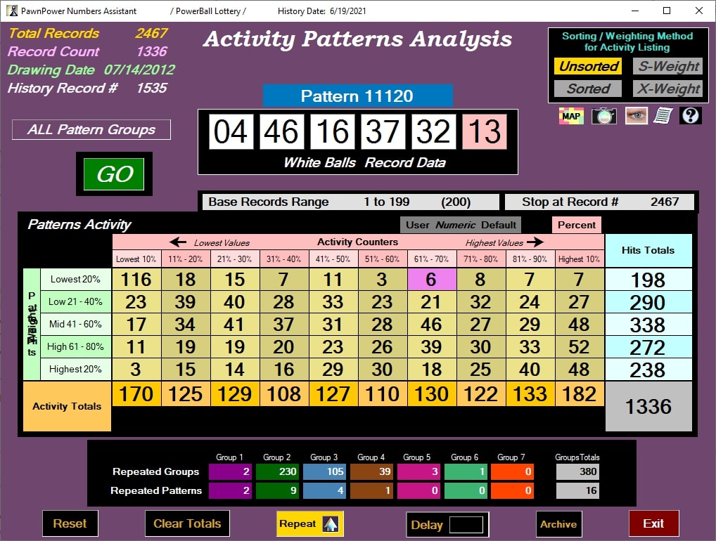 Powerball Numbers Assistant / Screen Shots