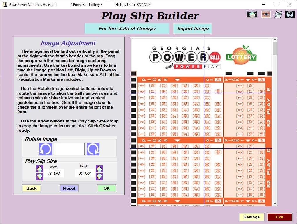 Powerball Numbers Assistant / Screen Shots